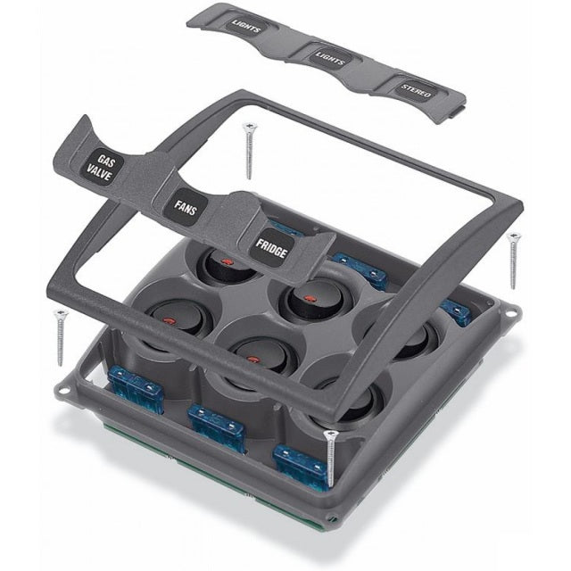 12 Volt Control Panel RV Traveller 6 Way Panel – Gipsy Caravans